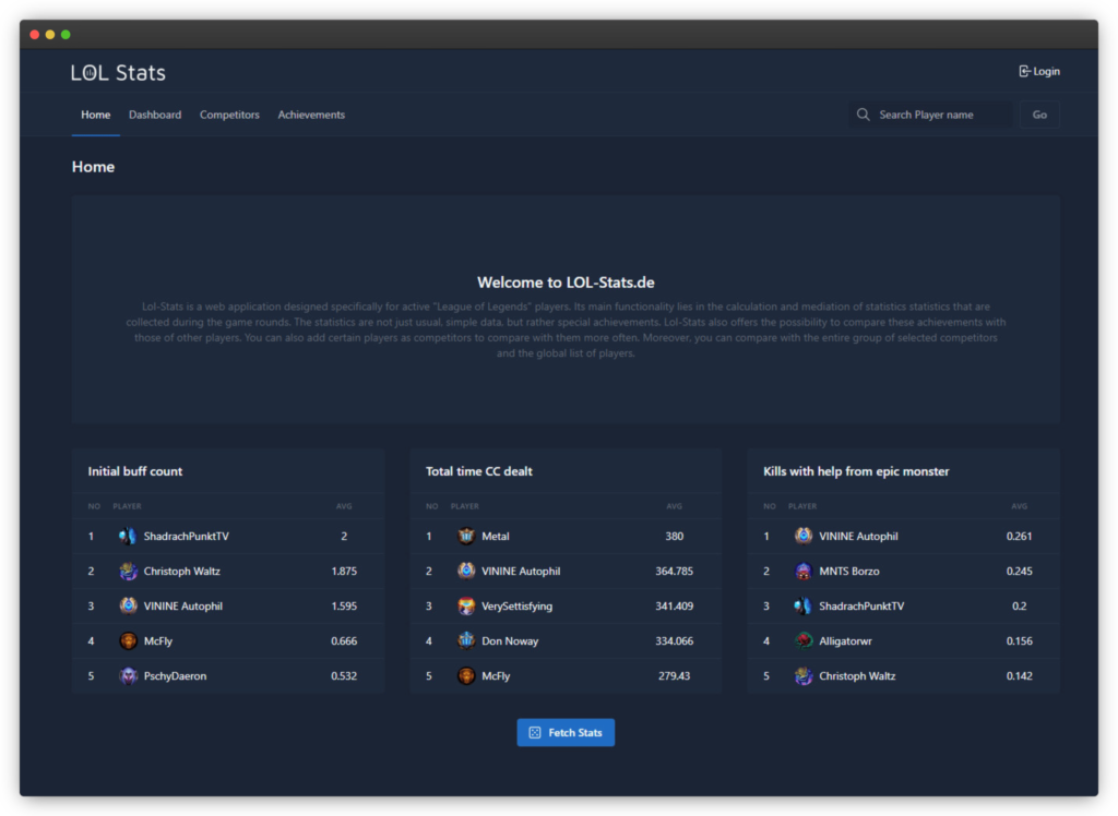 LoL Stats - Christian Greiner